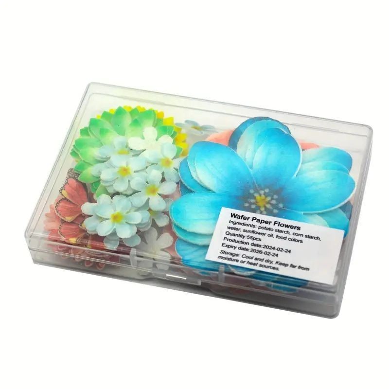 Buy Edible Wafer Assorted Flowers 54pc,Unbranded,Cooks Plus, cooksplus,