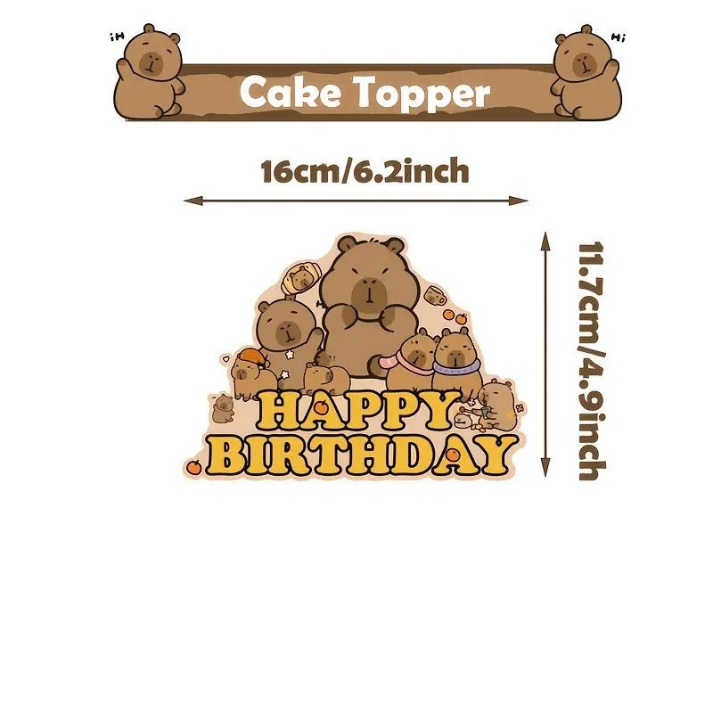 Buy Cake Topper Capybara 13pc Set,Unbranded,Cooks Plus, cooksplus,